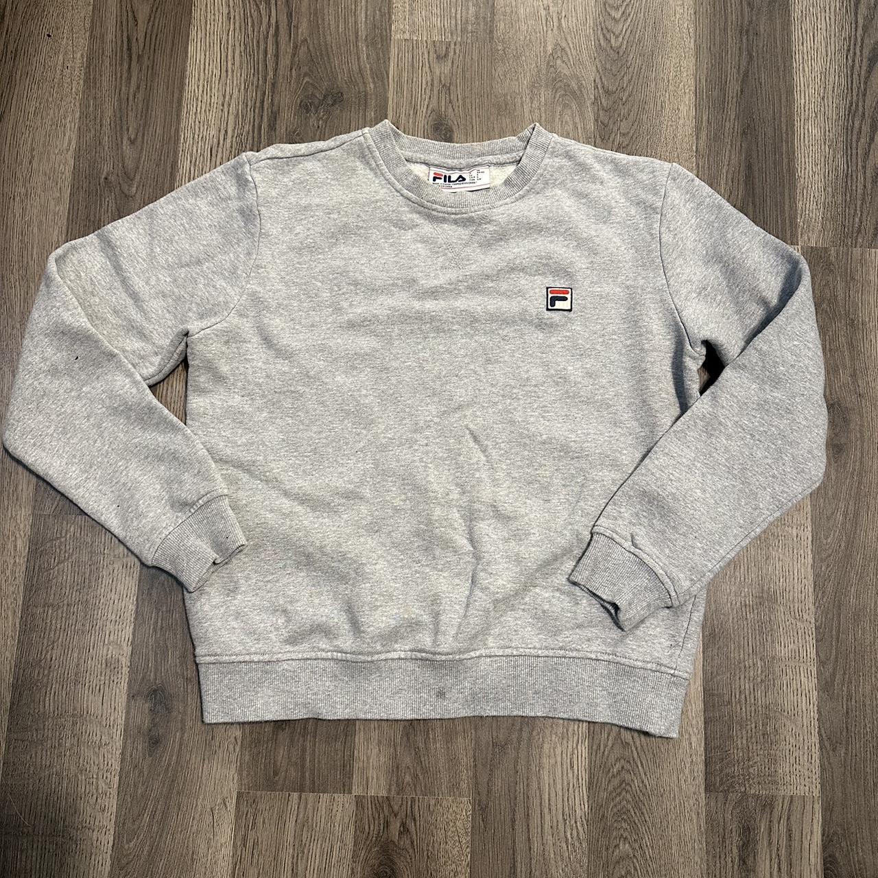 Fila grey crewneck Grey crewneck Fila Lightly... - Depop