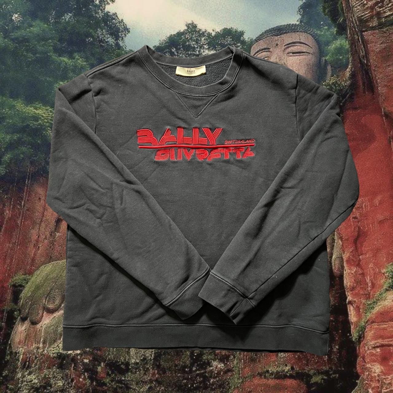 Bally Switzerland red and black embroidered... - Depop