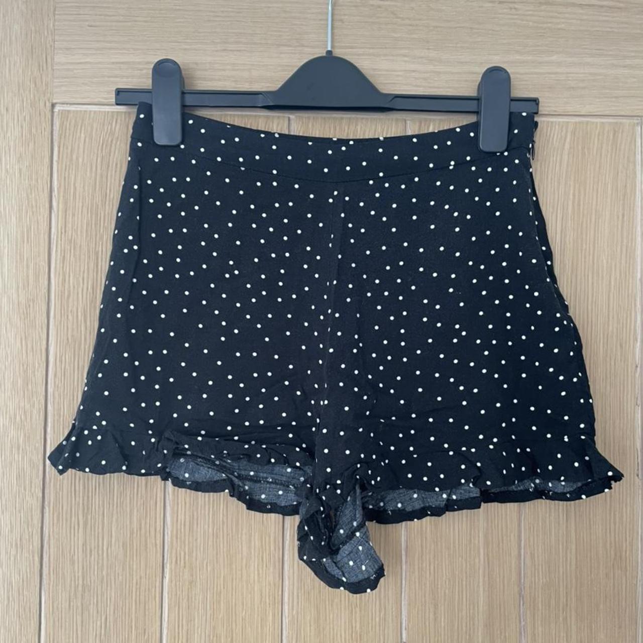 New Look high waisted polka dot shorts with ruffle... - Depop