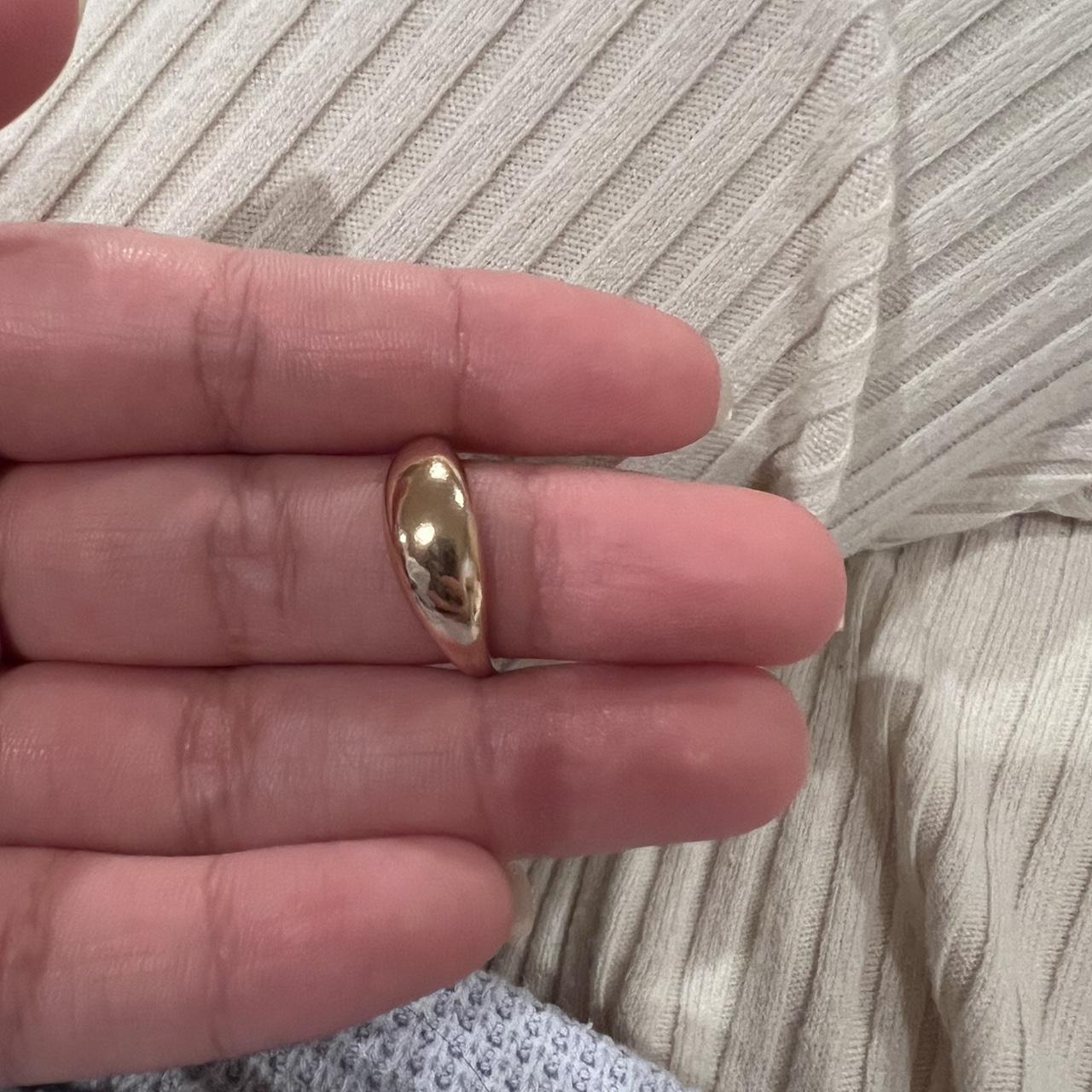 chunky gold ring gold plated - Depop
