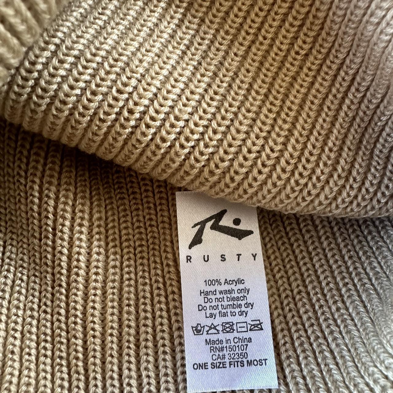 Beige / tan Rusty surf brand beanie. Never worn.... - Depop