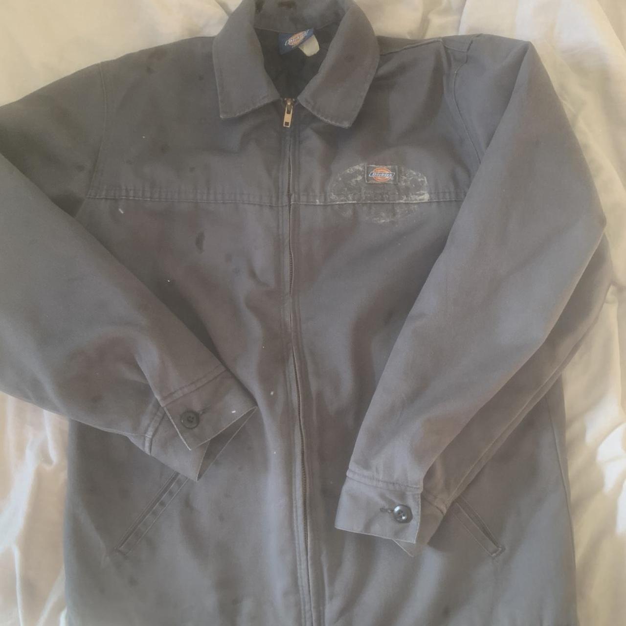 Dickies jacket vintage, grey, size M, but fits... - Depop