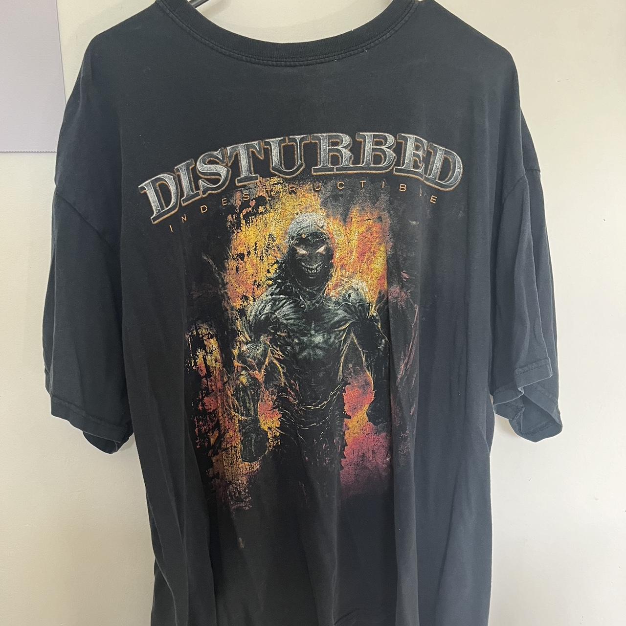 Disturbed 2008 Australian tour band tee Has some... - Depop