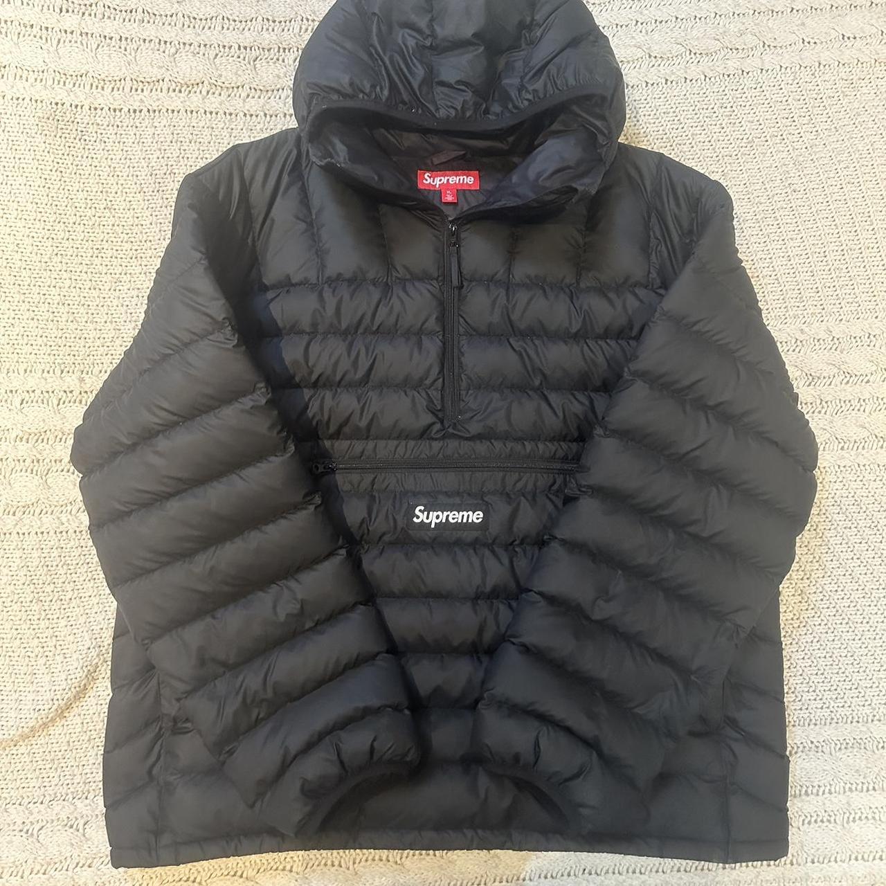 Supreme Micro Down Half Zip Hooded Pullover Puffer... - Depop