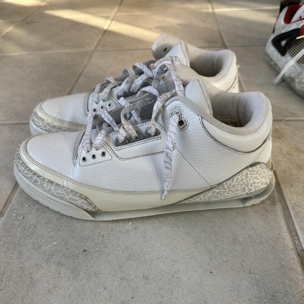 2007 Jordan 3 Pure Moneys. Sz 12. Midsoles and tabs... - Depop