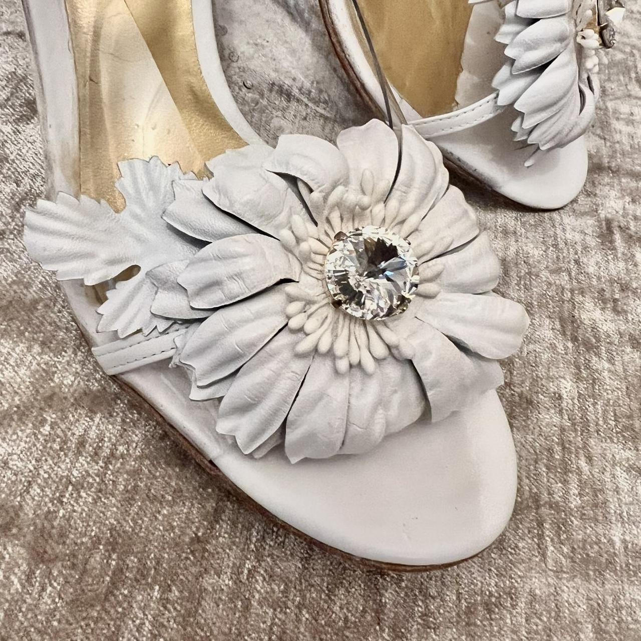 Y2K vintage open toe mules with transparent plastic... - Depop