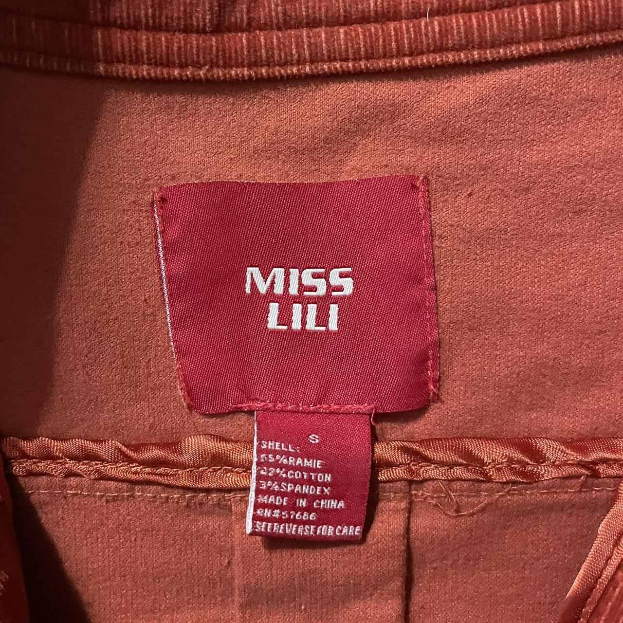 vintage 90s/y2k miss lili cropped corduroy jacket... - Depop