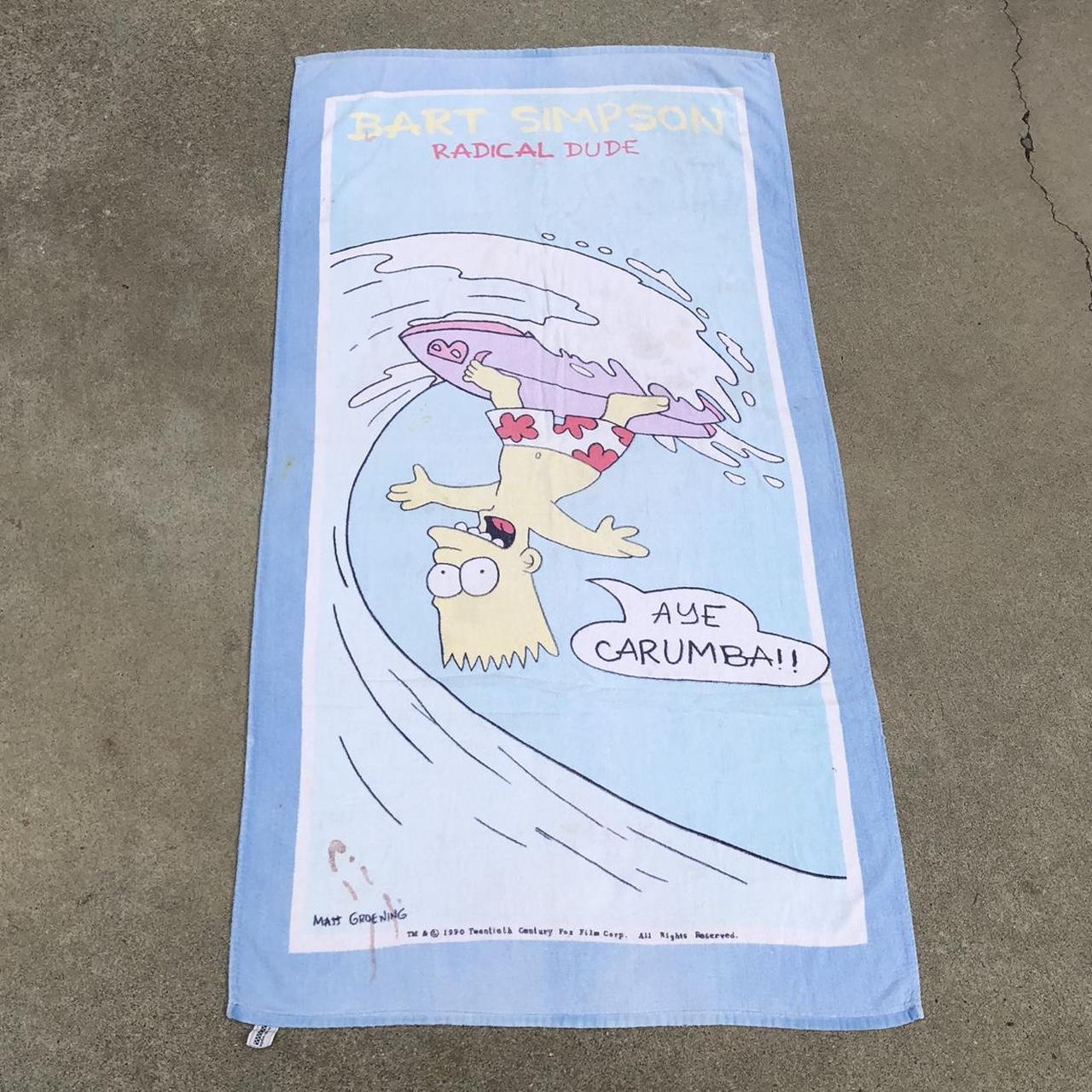 Vintage 90s the simpsons bart Simpson towel 🌀 great... - Depop