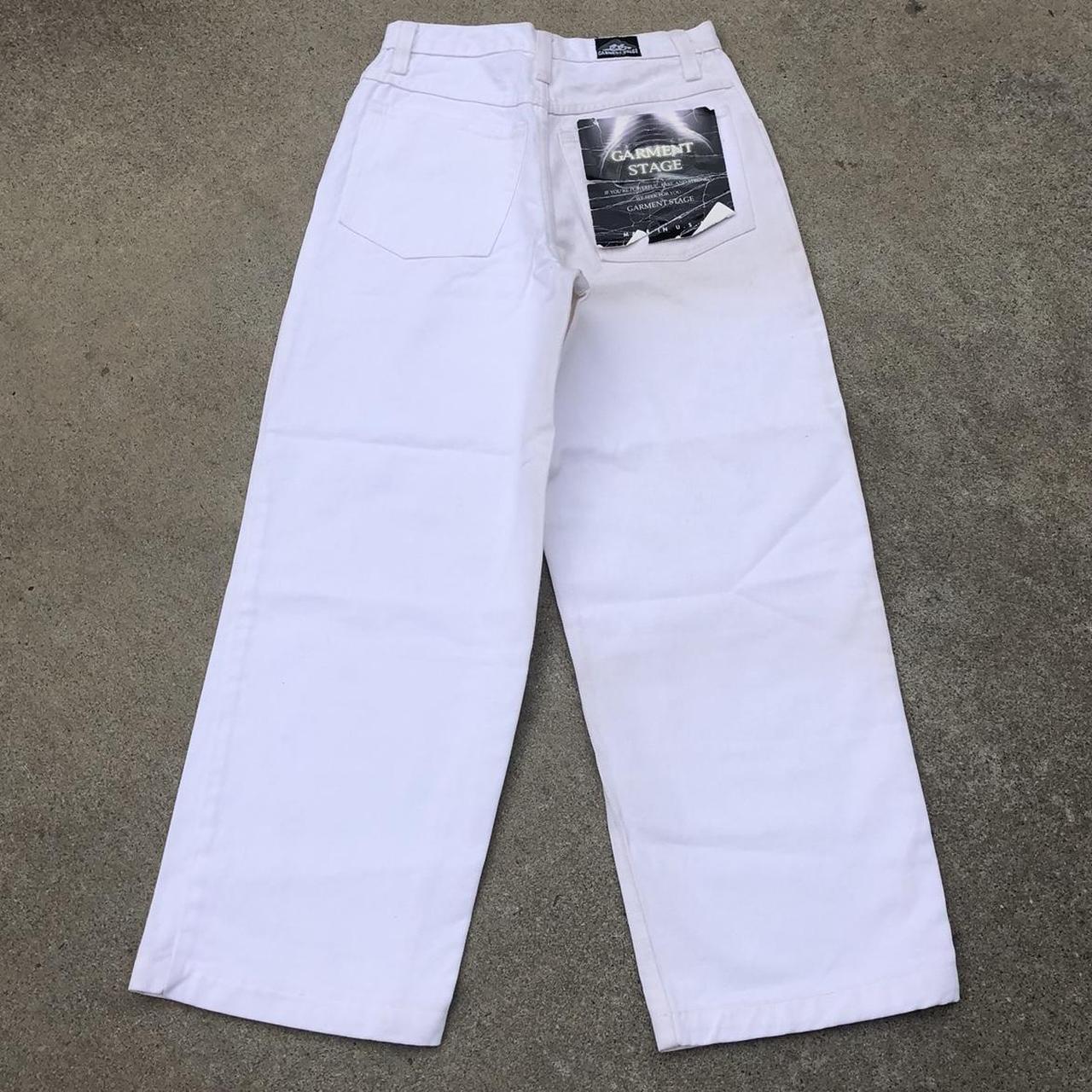 Vintage 90s garment stage wide leg rave jeans size... - Depop