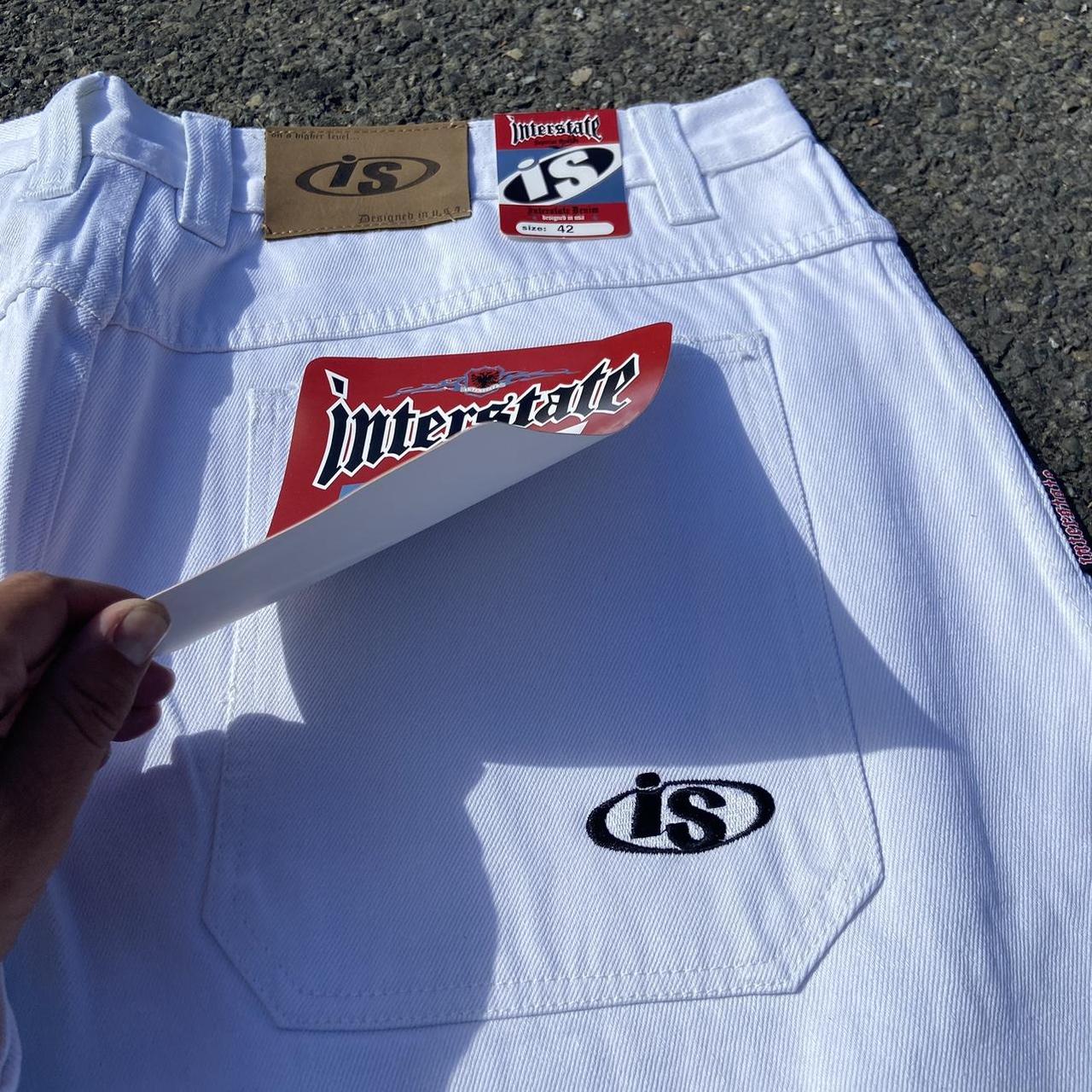 Deadstock 90s interstate wide leg skater jeans size... - Depop