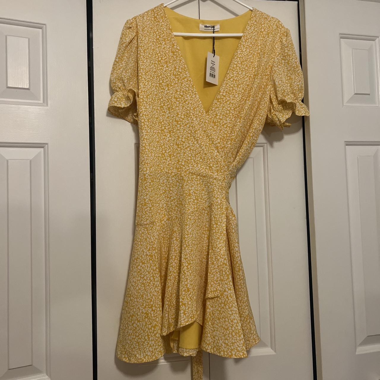 Showpo yellow floral mini dress #floraldress. size... | Depop