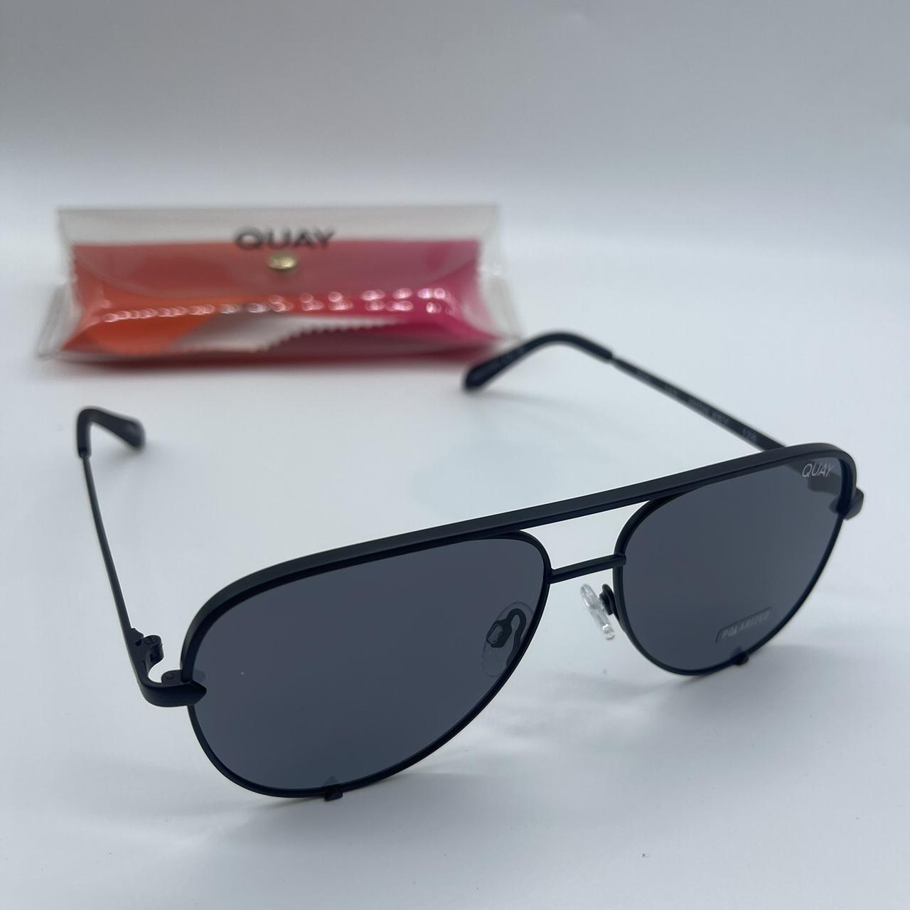 Quay Australia Black High Key Medium Aviator... - Depop