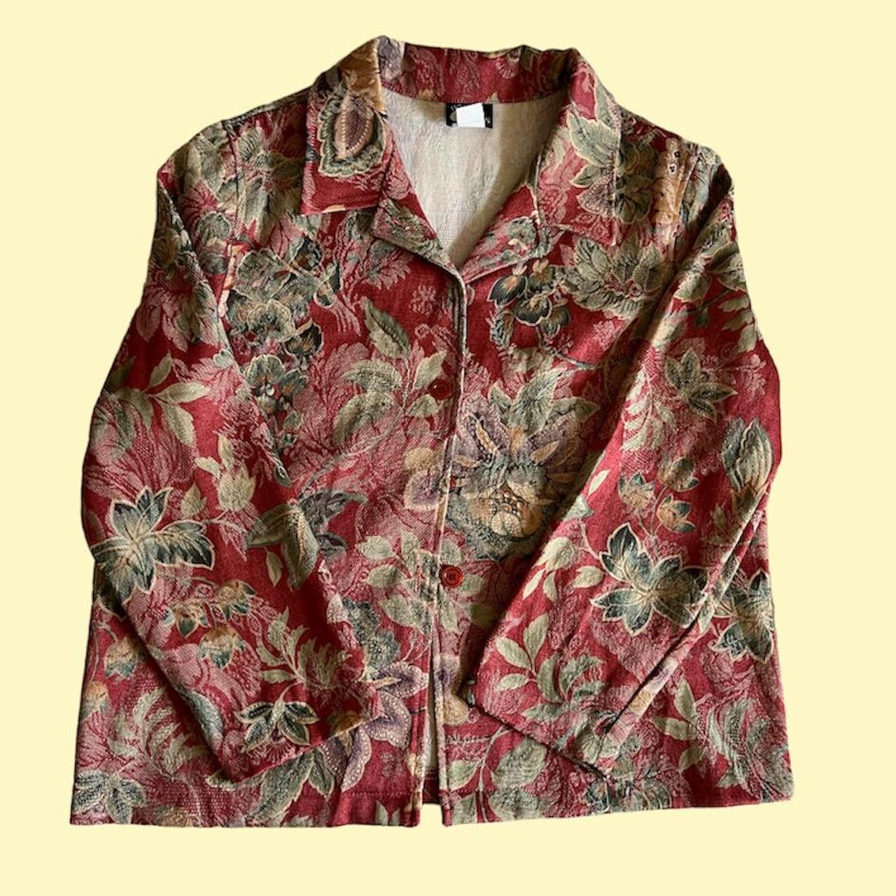 VINTAGE FLORAL JACKET ⚘ no flaws ⚘ beautiful floral... - Depop