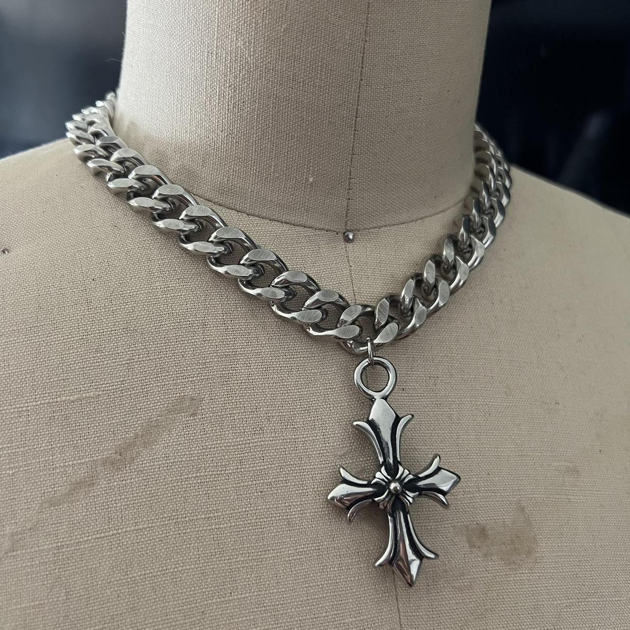 Oversize cross cubic chain ⛓️18 inches can be... - Depop