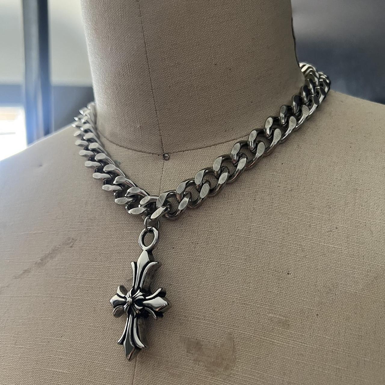 Oversize cross cubic chain ⛓️18 inches can be... - Depop