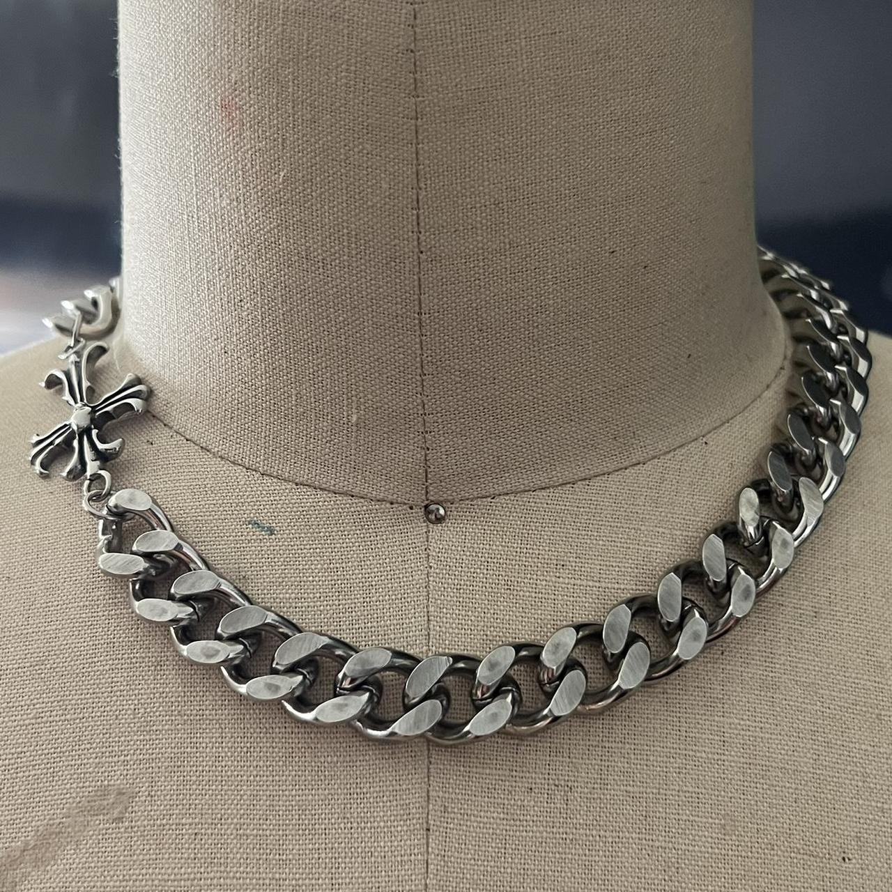 Cross cubic chain ⛓customizable 14-18 inches... - Depop
