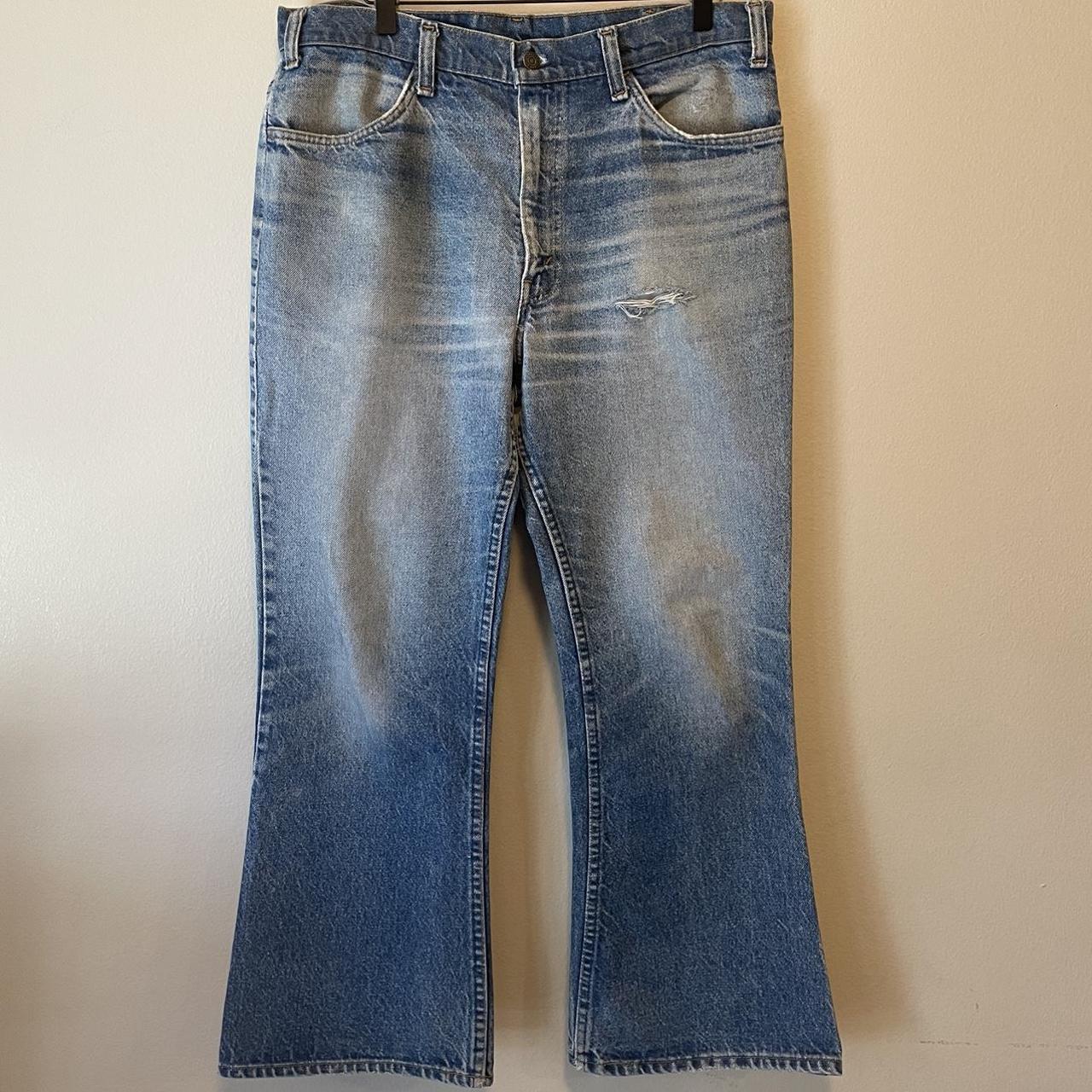Vintage 70’s Levi’s 646 Bell Bottom Jeans Talon Zip... - Depop
