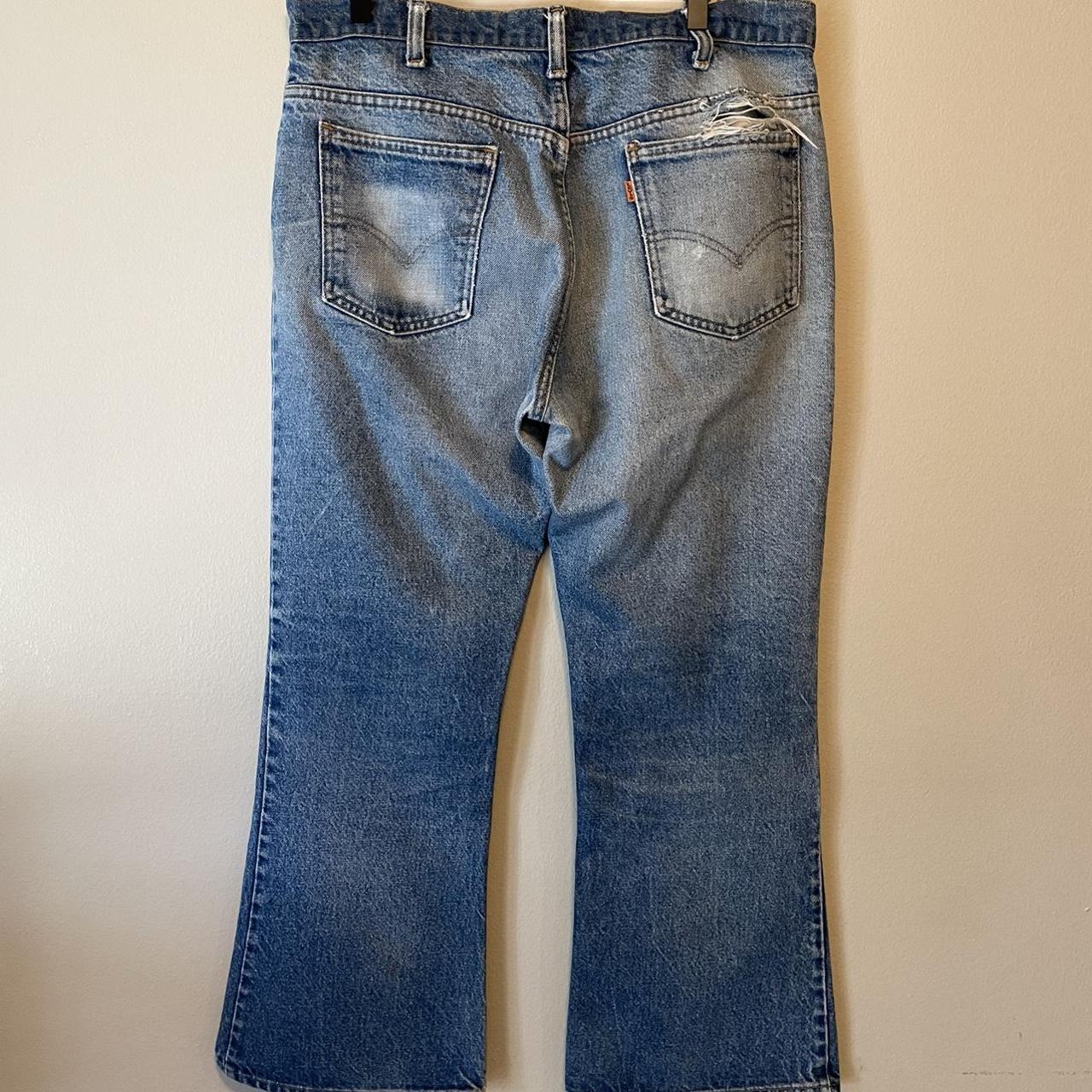 Vintage 70’s Levi’s 646 Bell Bottom Jeans Talon Zip... - Depop