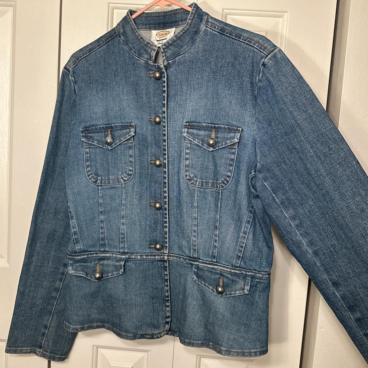Vintage Talbots Denim Jacket -Size Large -Very cool... - Depop