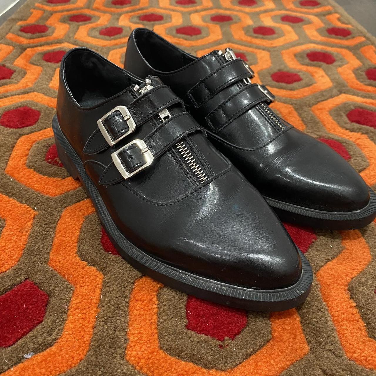 Black TUK loafers Goth Halloween witch shoes.... - Depop