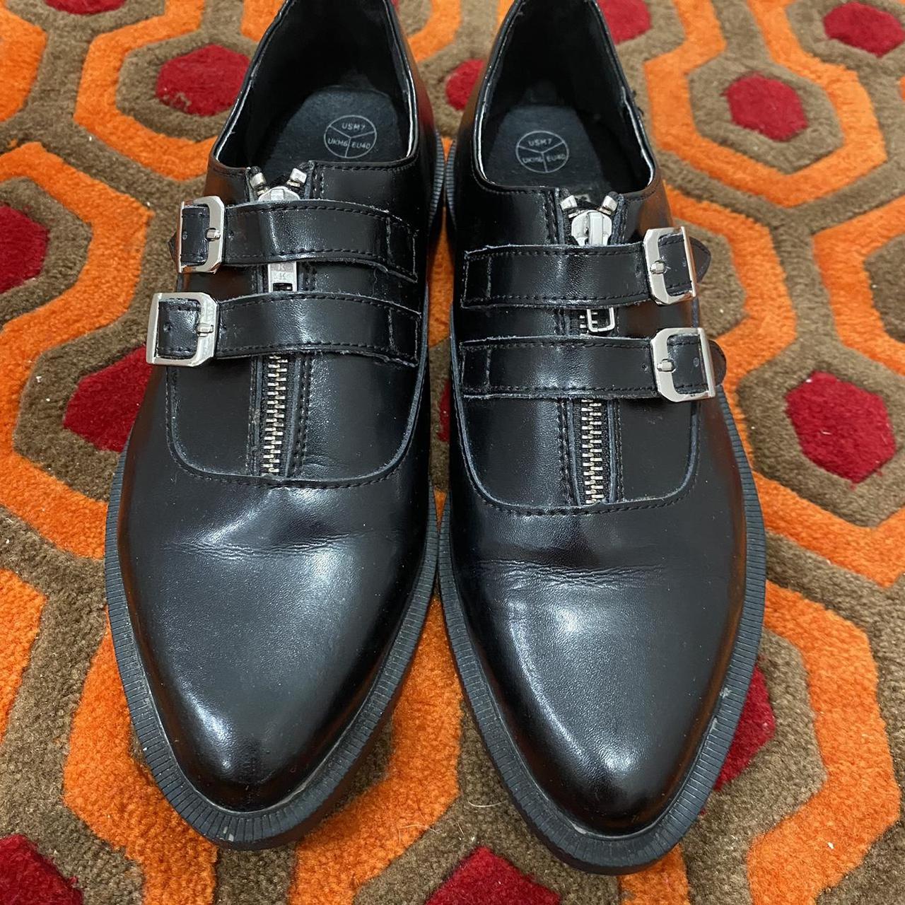 Black TUK loafers Goth Halloween witch shoes.... - Depop