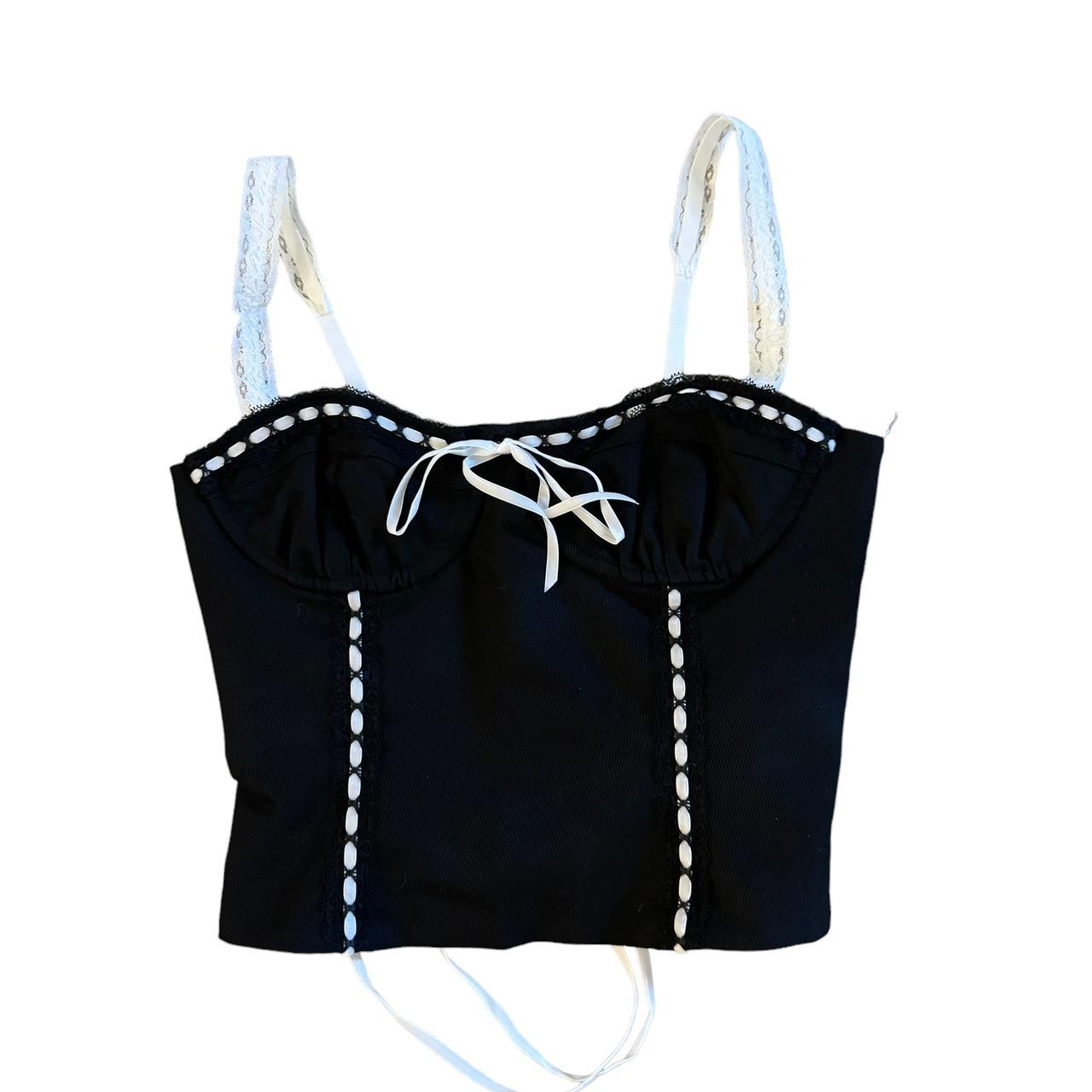 With Jean Ryder top in black/ white size medium -... - Depop