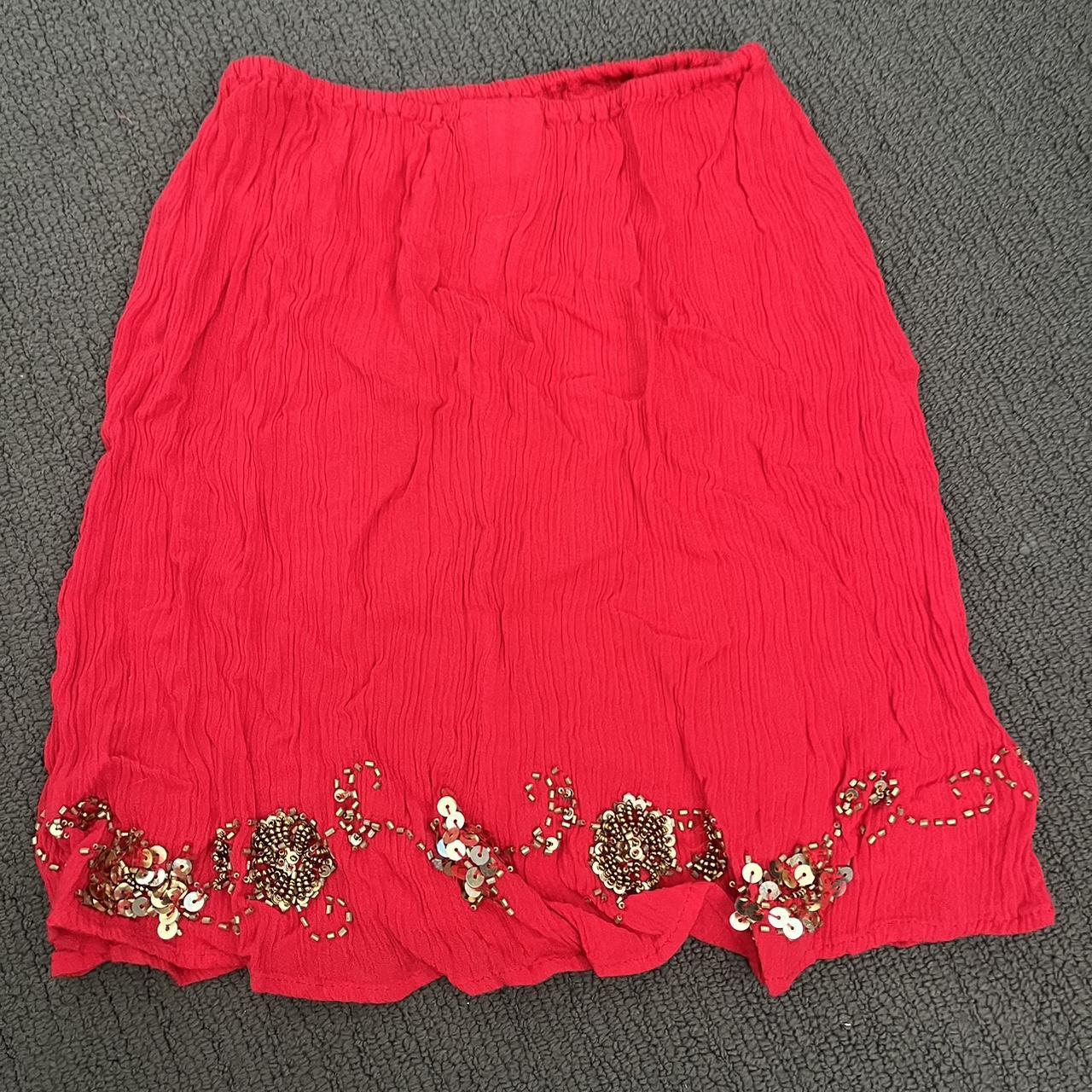 Her Pony The Label red skirt - no tag but I’m a... - Depop