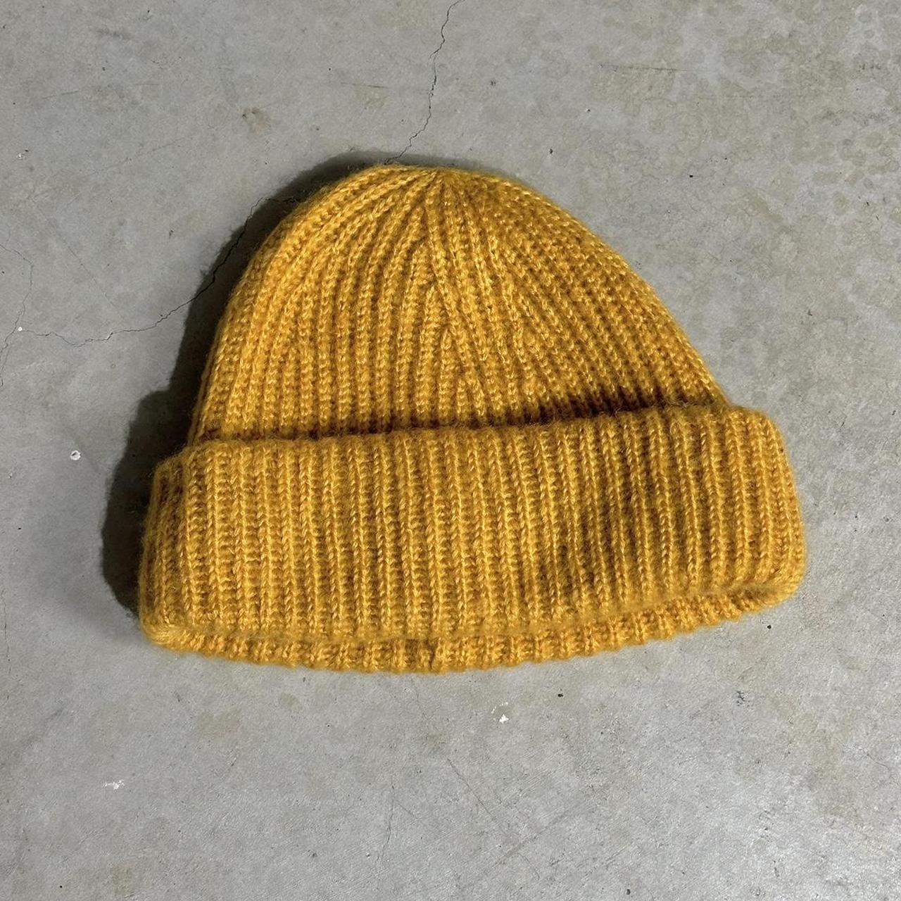 Yellow Fisherman Beanie - Depop