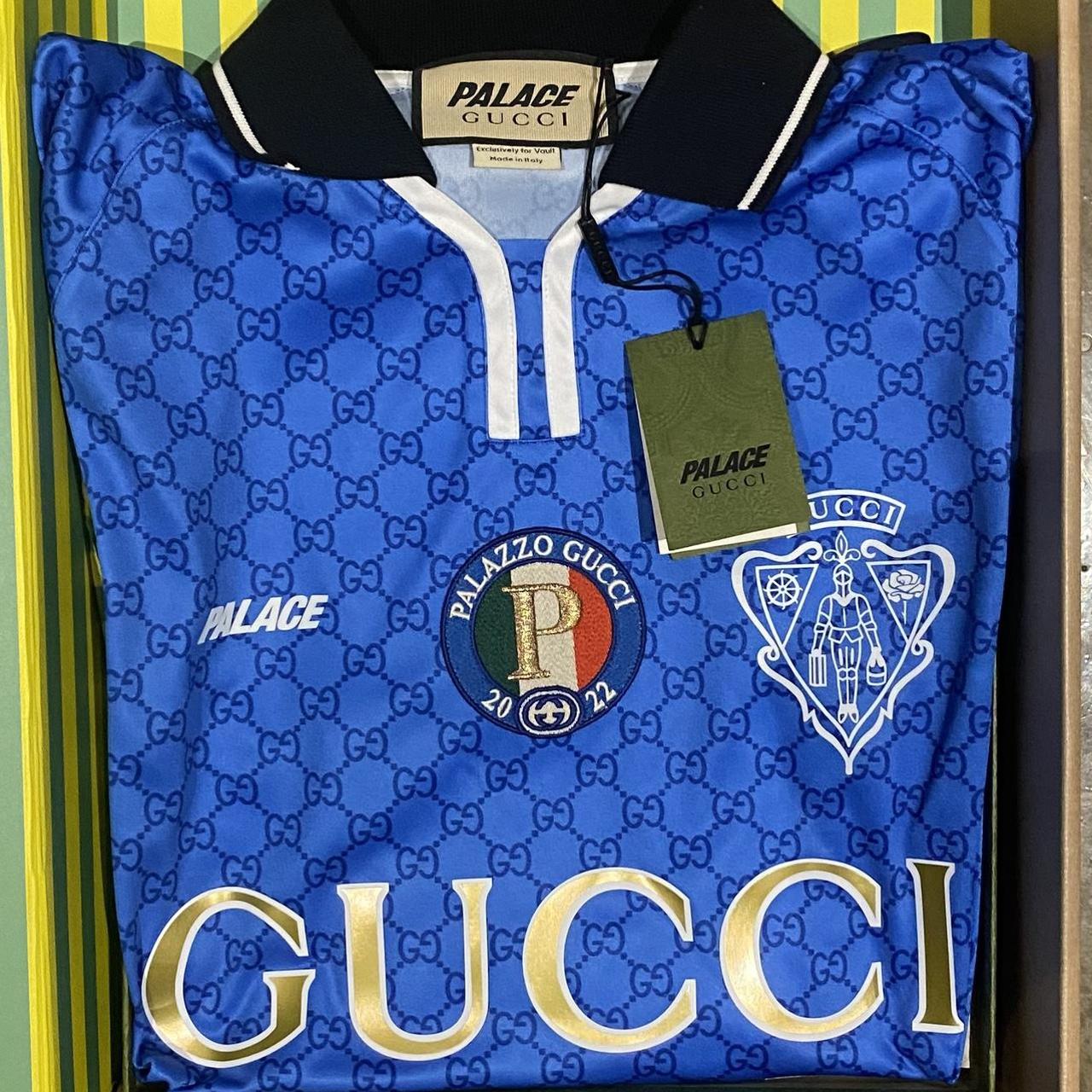 Palace X Gucci football top. Brand new with tags... - Depop