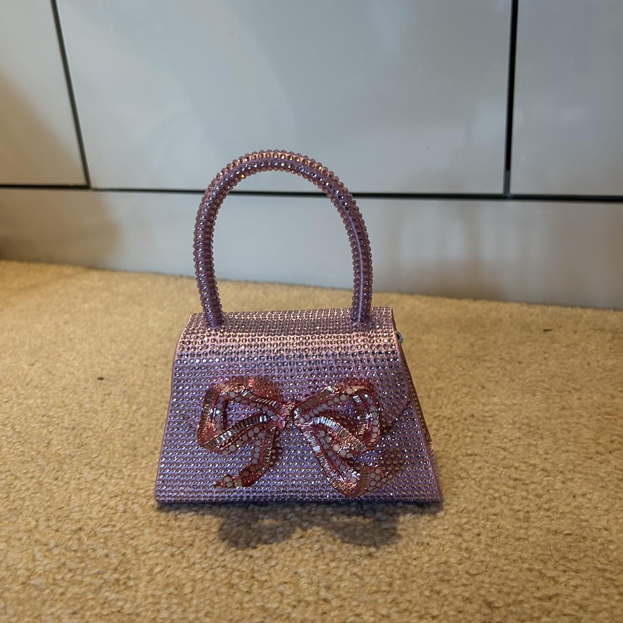 Self portrait pink Diamonte Capri Micro pink micro bag - Depop