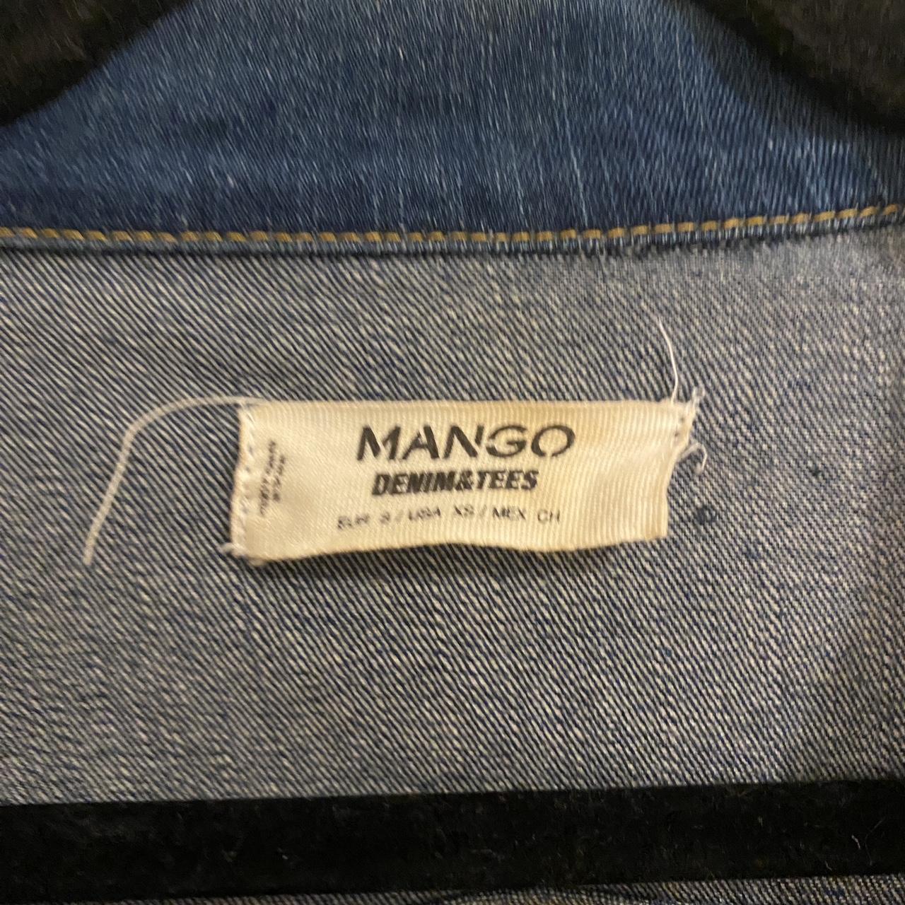 Mango retro denim jacket, size small, would fit 8-10 - Depop