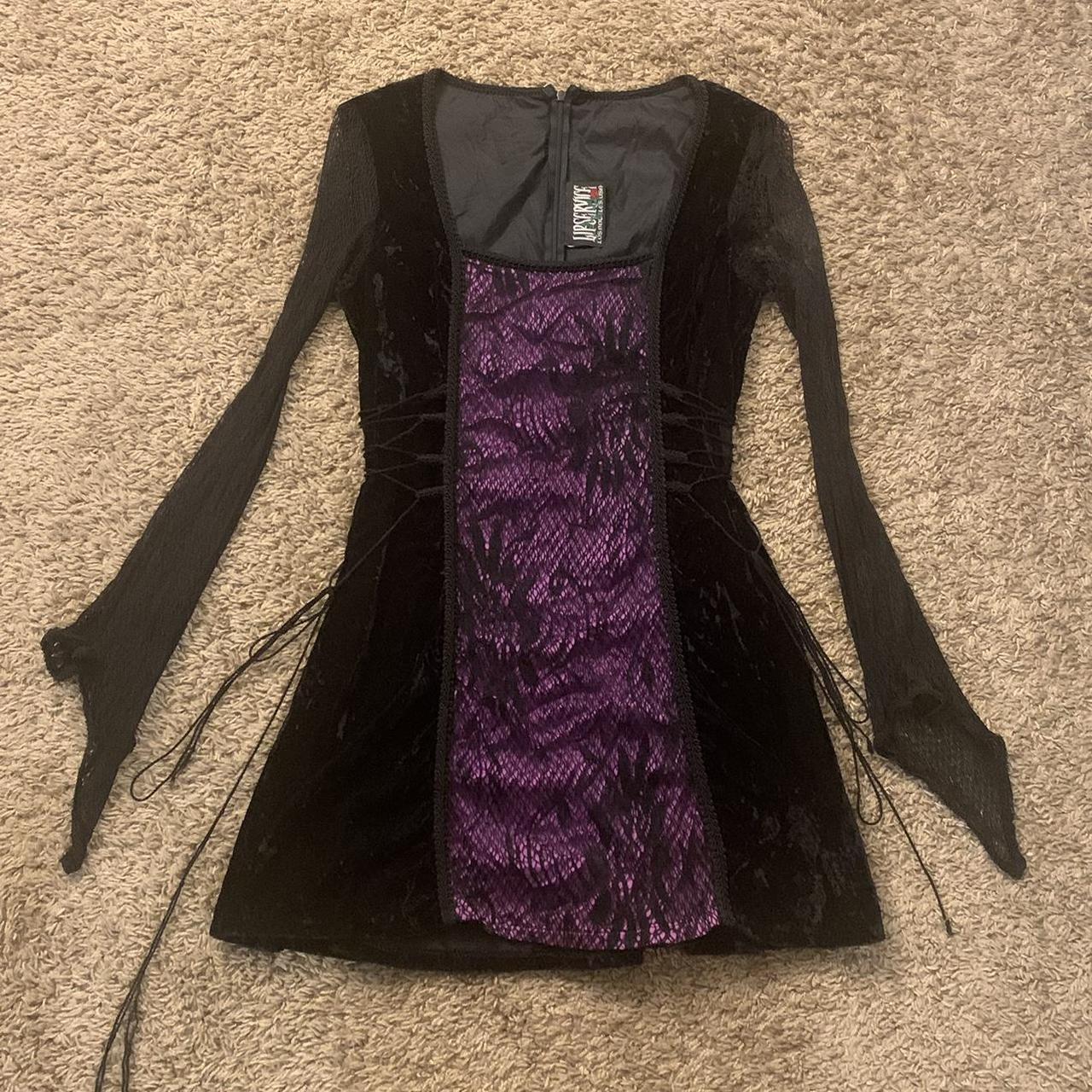 rare vintage lip service lace and velvet die for me... - Depop