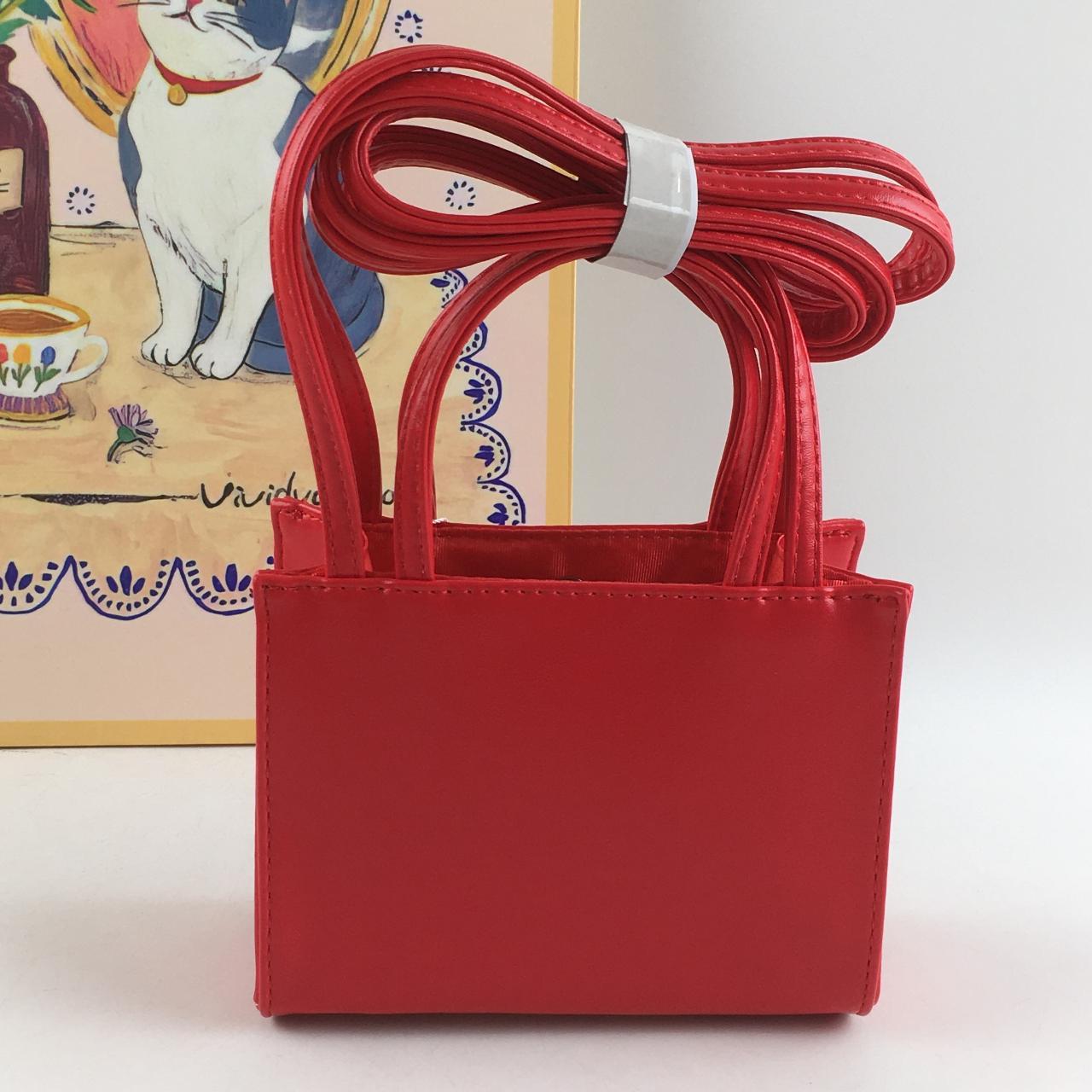 Telfar Small Shopping Bag Red Dimensions: Height 4... - Depop