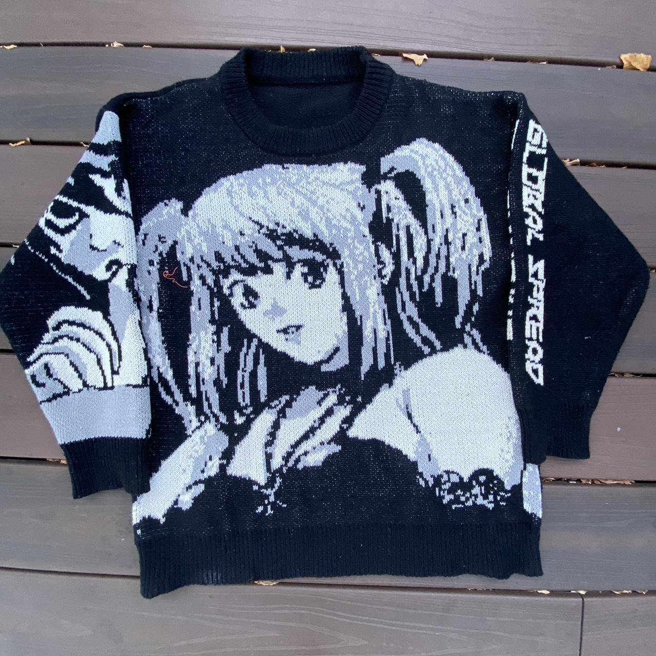 Death Note Knit Sweater Size: L - 21.5x25.5 #anime... - Depop