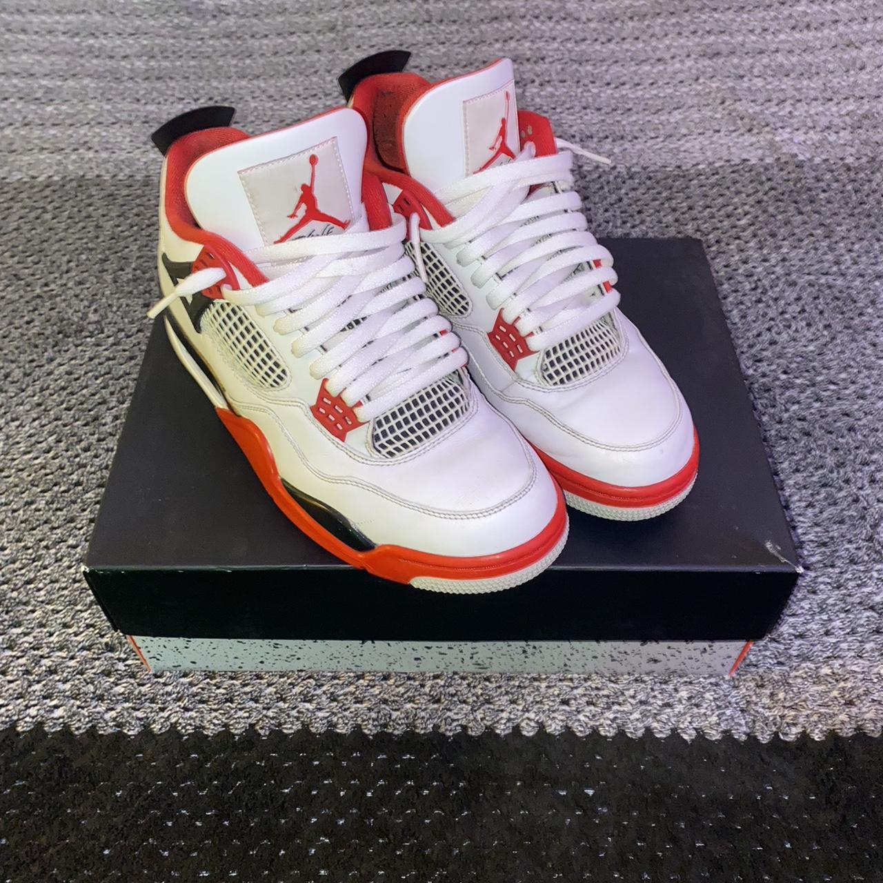 Jordan 4 “Fire Red” (2020) Size 10, In Good... - Depop