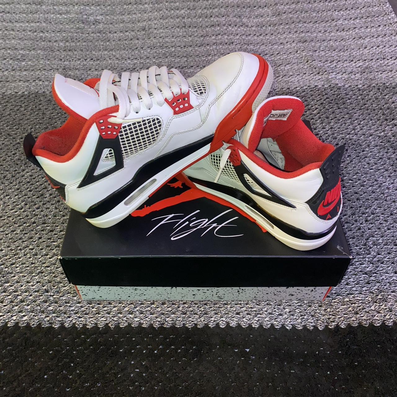 Jordan 4 “Fire Red” (2020) Size 10, In Good... - Depop