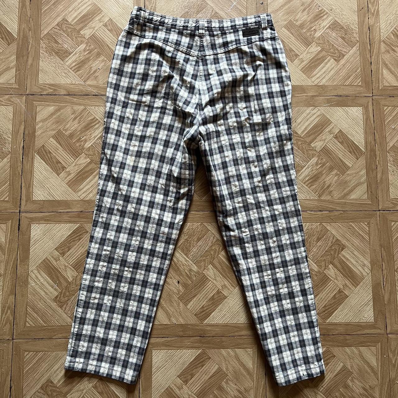 vintage 90s y2k alt grunge retro style plaid pants.... - Depop