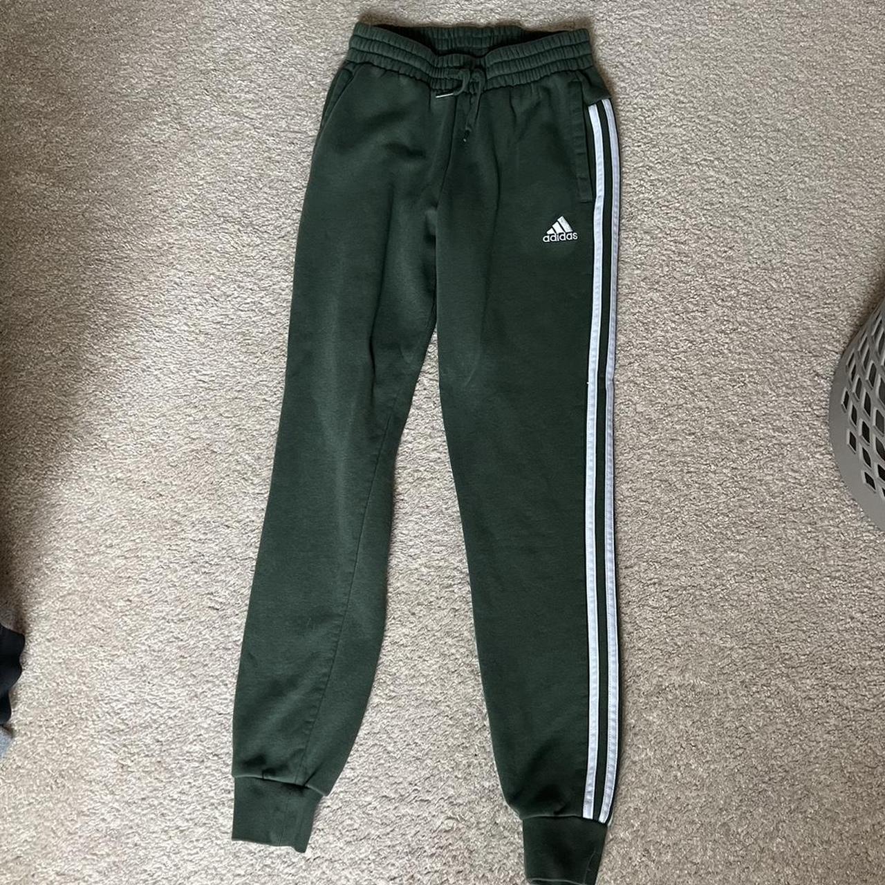 green adidas sweatpants size xs. has pockets and the... - Depop