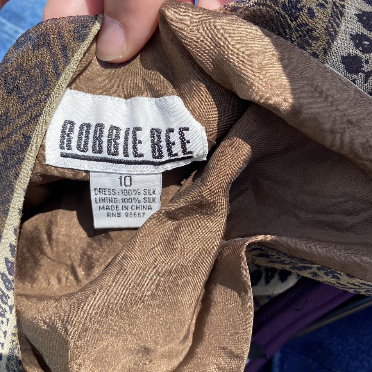 Robbie Bee Women's Tan and Brown Dress | Depop