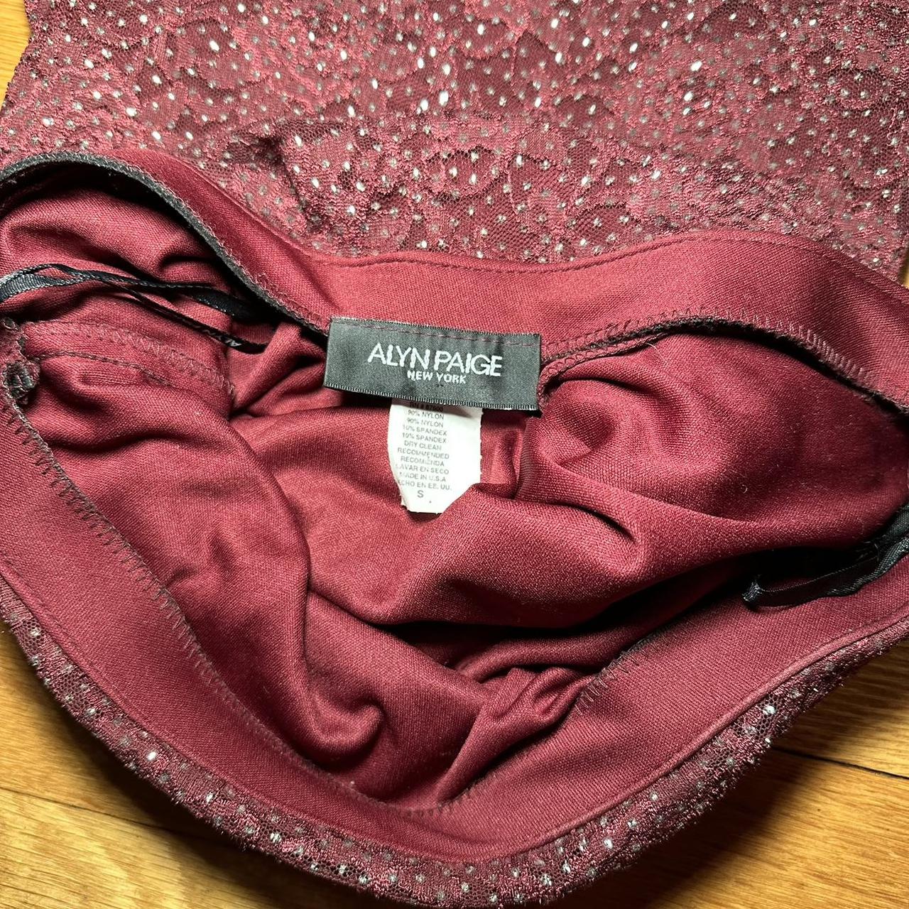 Rampage Women's Burgundy and Silver Dress | Depop