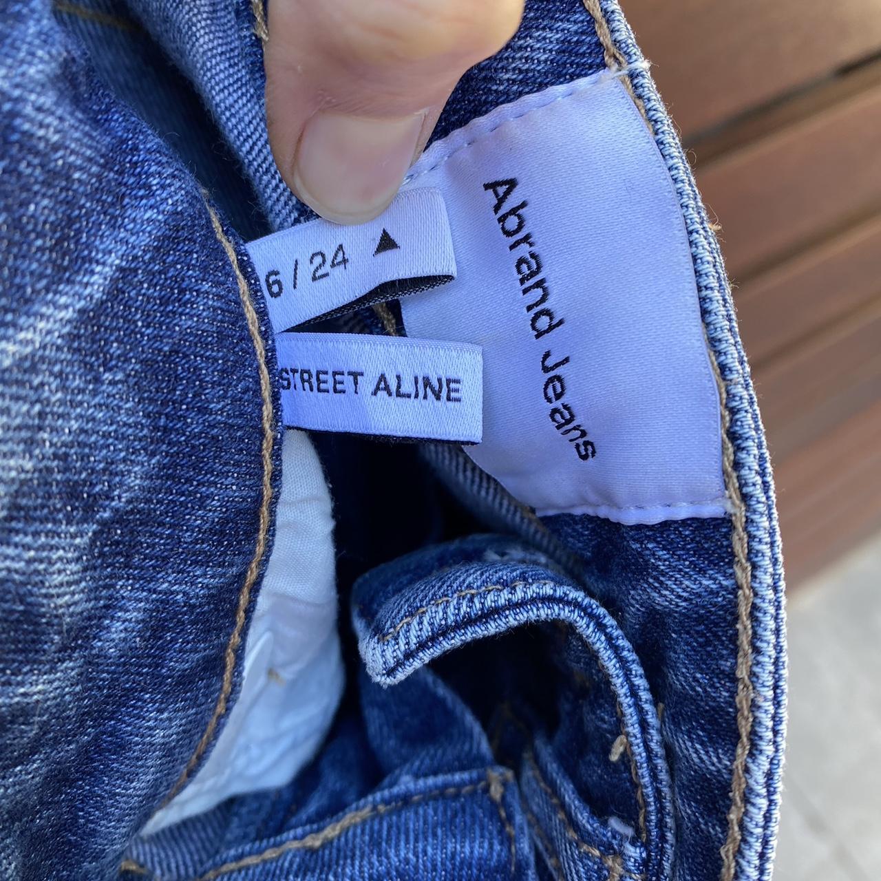 abrand | high waisted a-line denim jeans | flare leg... - Depop