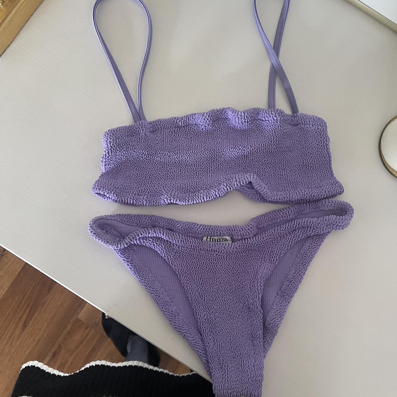 Hunza G Gigi Bikini Lilac One size Lightly worn - Depop