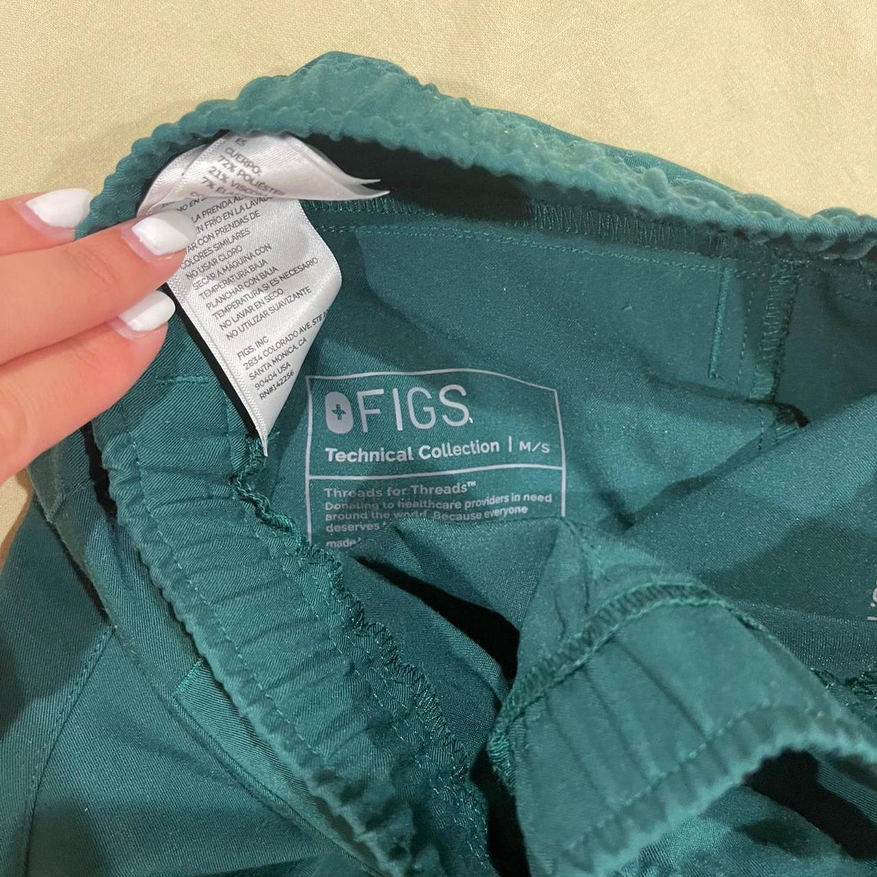 FIGS aqua green men’s scrub set with short jogger... | Depop