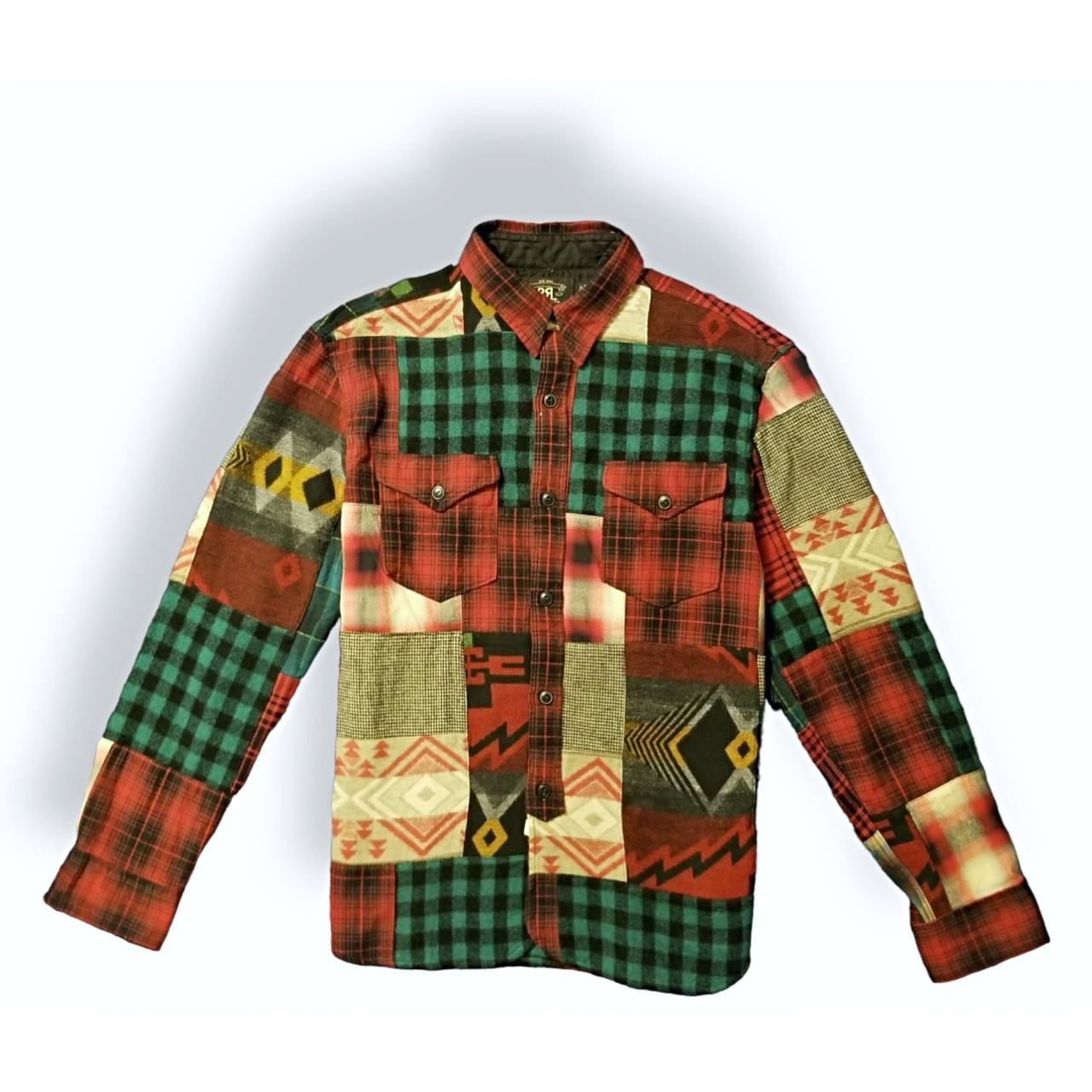 DOUBLE RL RALPH LAUREN RRL 100% WOOL PATCHWORK... - Depop