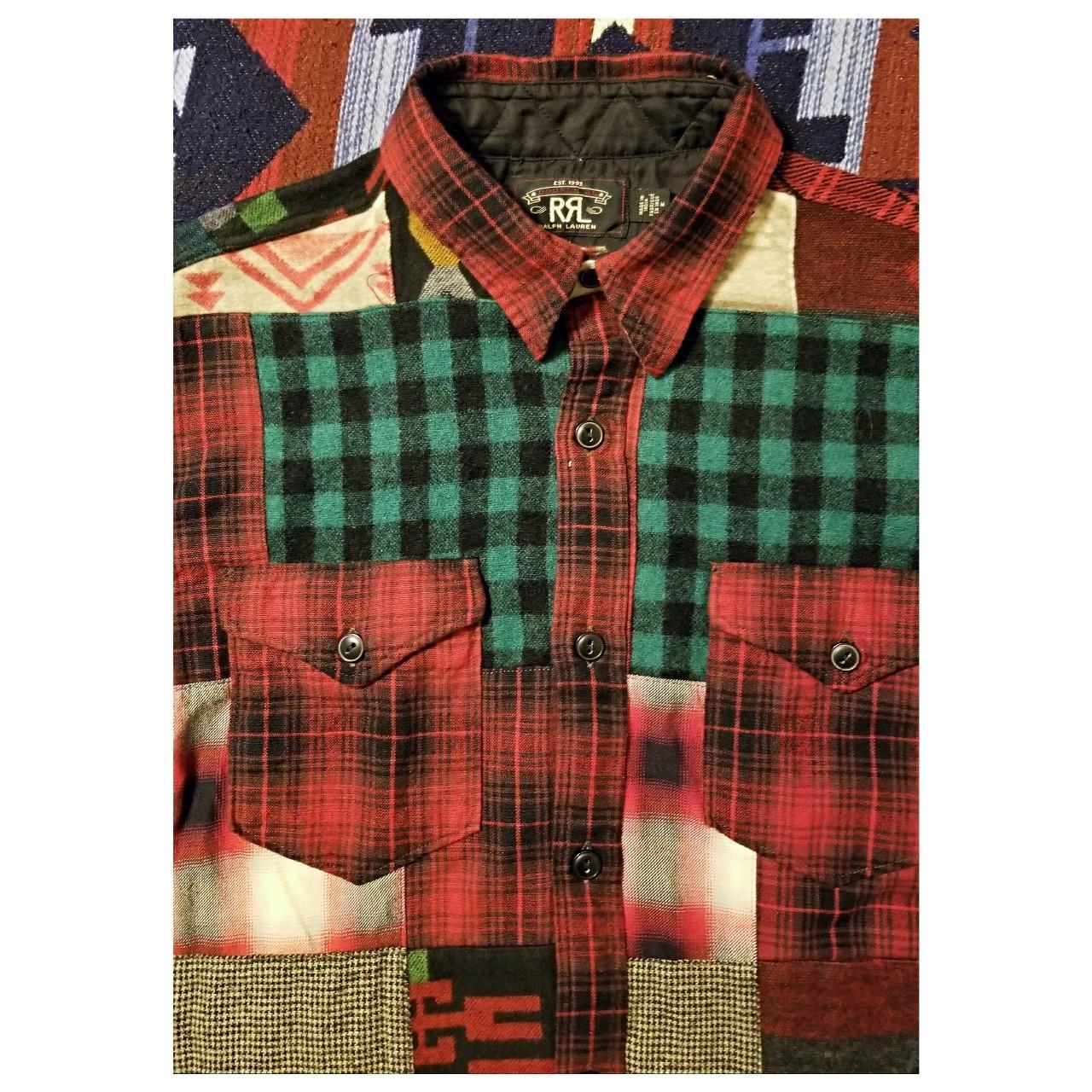 DOUBLE RL RALPH LAUREN RRL 100% WOOL PATCHWORK... - Depop