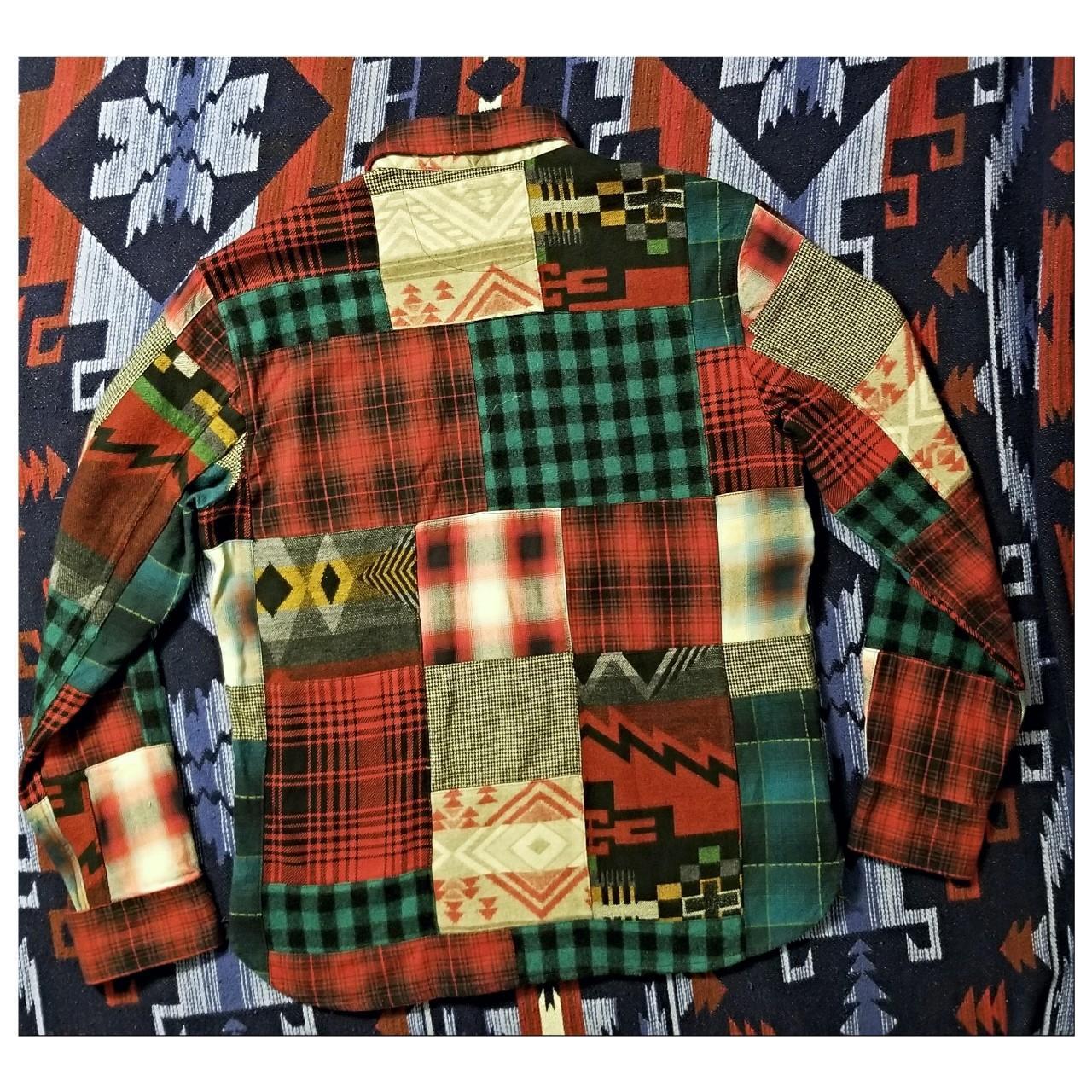 DOUBLE RL RALPH LAUREN RRL 100% WOOL PATCHWORK... - Depop