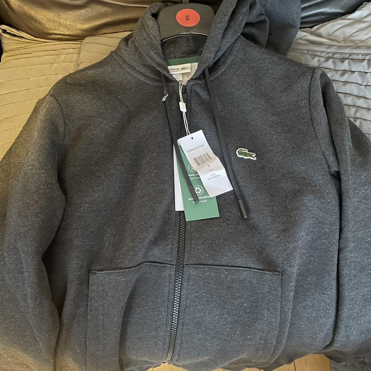 Brand new grey Lacoste zip up jacket. Never... - Depop