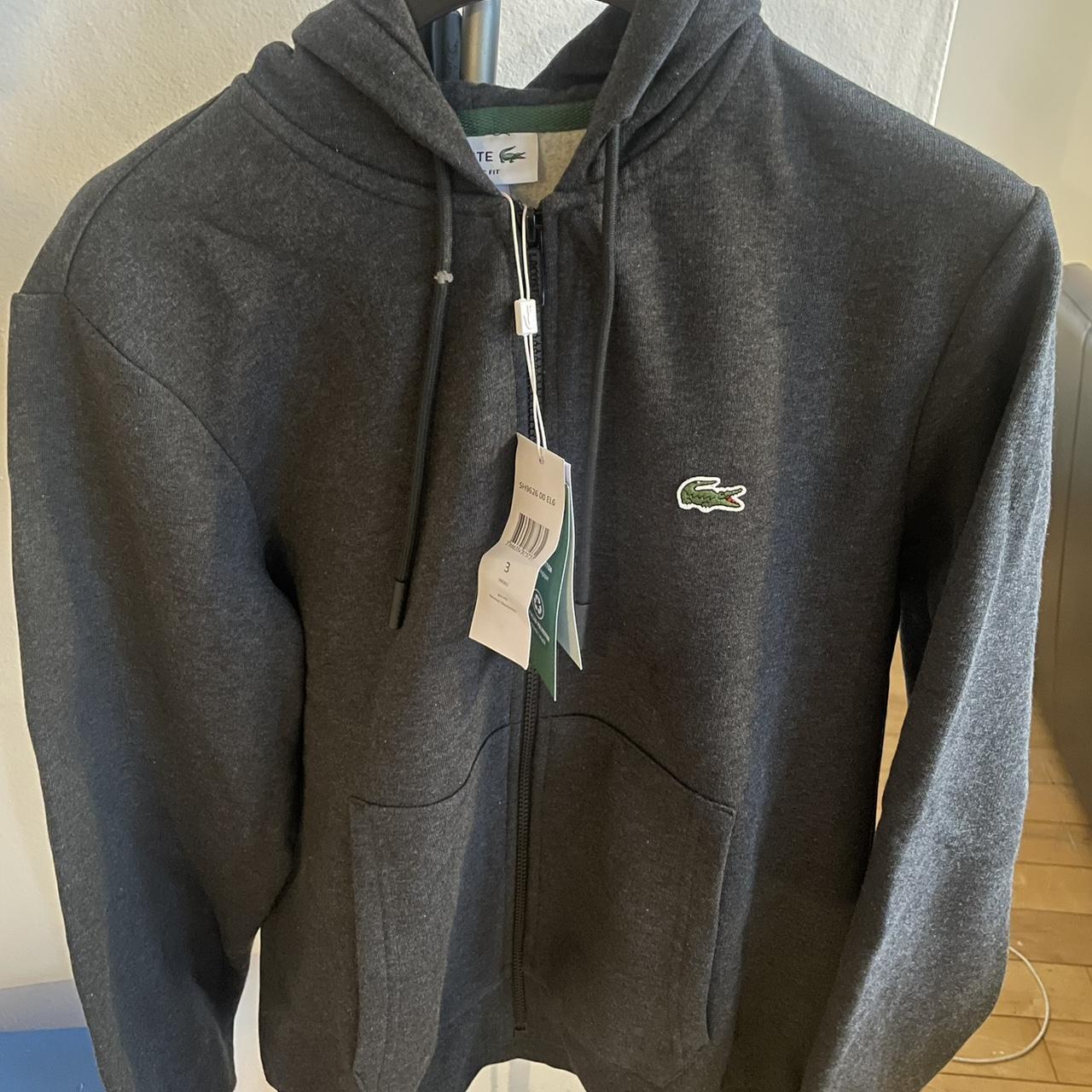 Brand new grey Lacoste zip up jacket. Never... - Depop