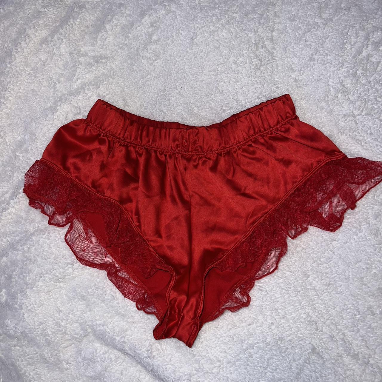 Sugar Thrillz Red Booty Shorts With Lace Trim 🩷 Depop