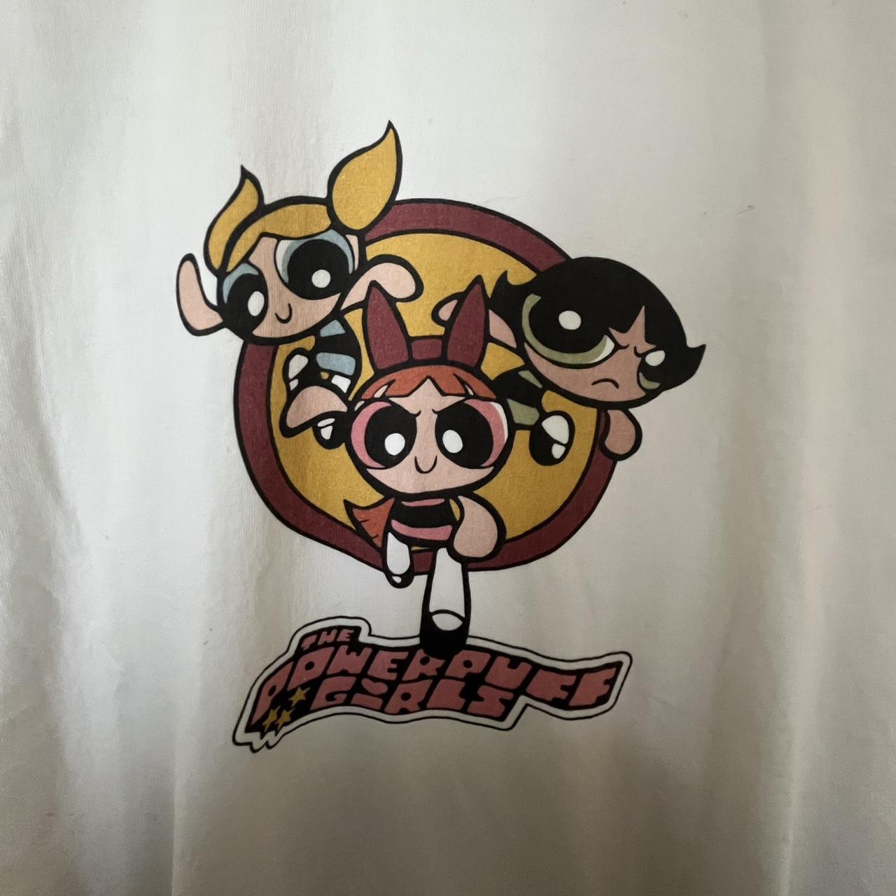 Powerpuff girls White tee Custom print - Depop